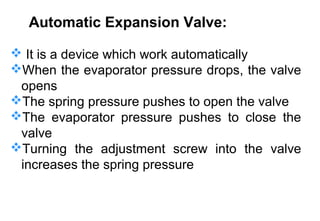 Different types of expansion device used in refrigerator - tharmal II ...