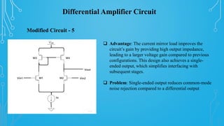 DiffERENTIAL AMPLIFIER AND ITS WORKING LAYOUT | PDF