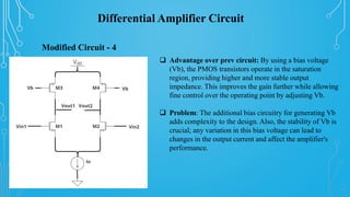 DiffERENTIAL AMPLIFIER AND ITS WORKING LAYOUT | PDF