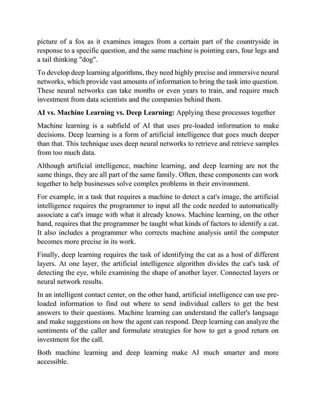 Diff between AI& ML&DL | PDF | Artificial Intelligence | Technology & Computing