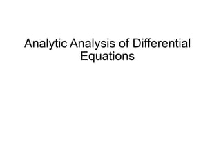 Differential Equations Presention powert point presentation | PPT