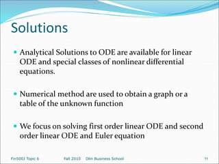 Introduction to ordinary differential equation | PPT