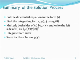 Introduction to ordinary differential equation | PPT