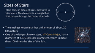 DIFFERENT CHARACTERISTICS OF STARS-SCIENCE | PPTX
