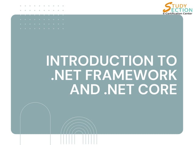 Introduction to .NET Framework and .NET Core | PDF