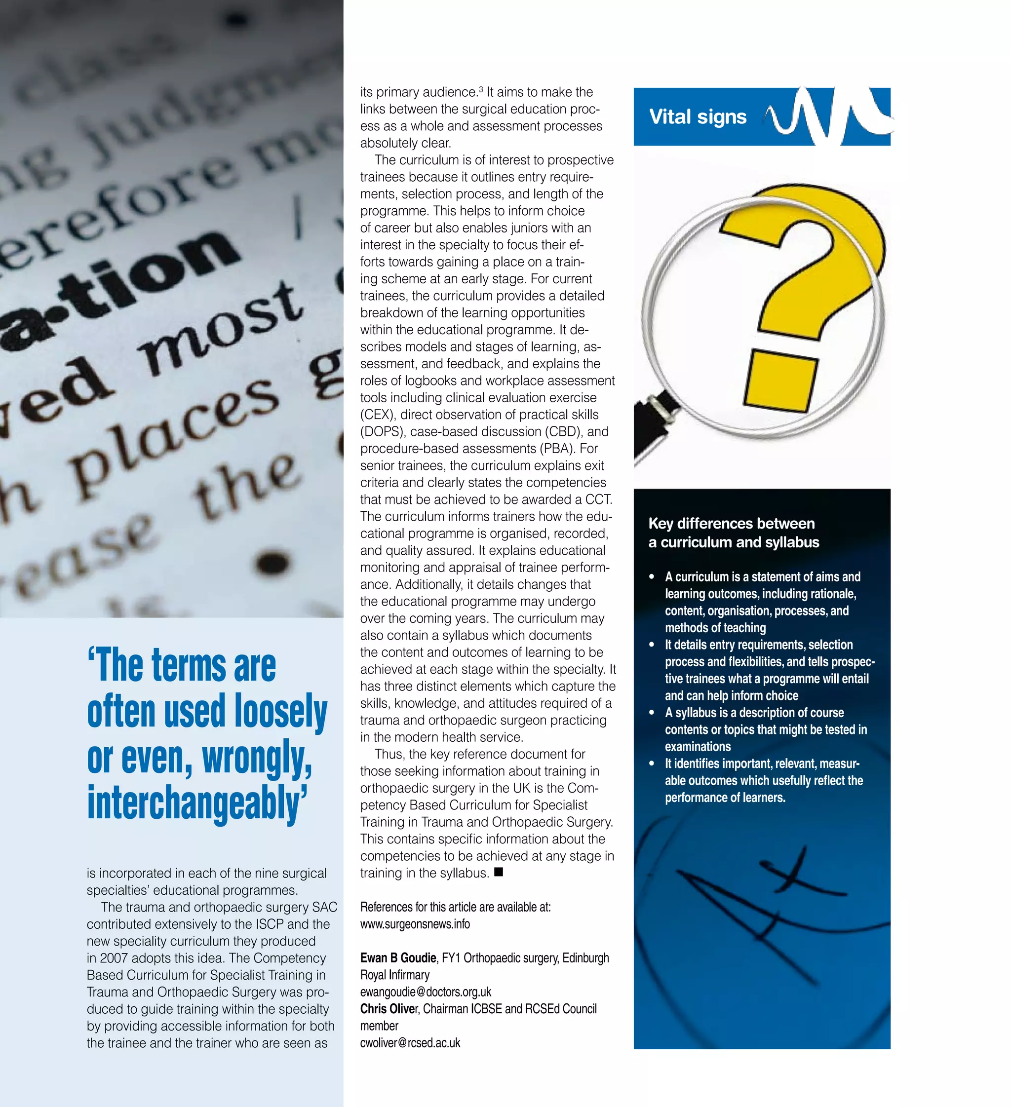 Difference between a syllabus and a curriculum | PDF