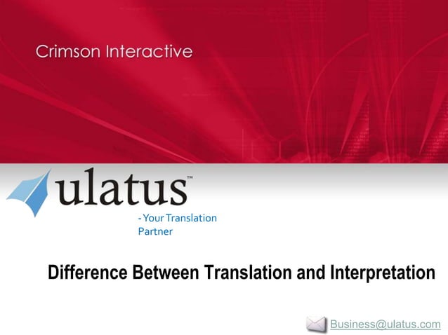 Difference Between Translation and Interpretation | PPT