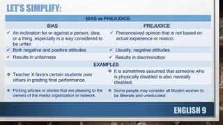 Grade 9 Difference - Bias & Prejudice.pptx