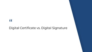 Difference Between Digital Signature vs Digital Certificate | PPTX