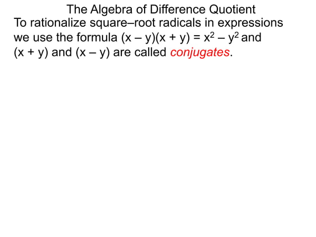 Difference quotient algebra | PPTX | Physics | Science
