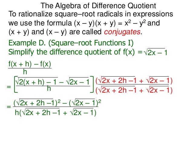 Difference quotient algebra