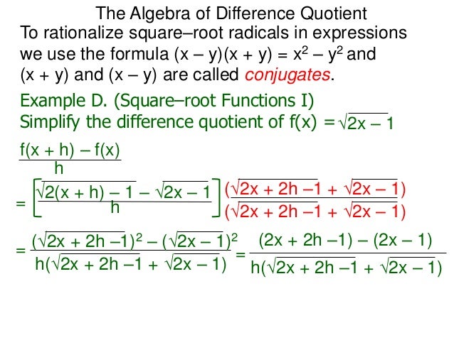 Difference quotient algebra