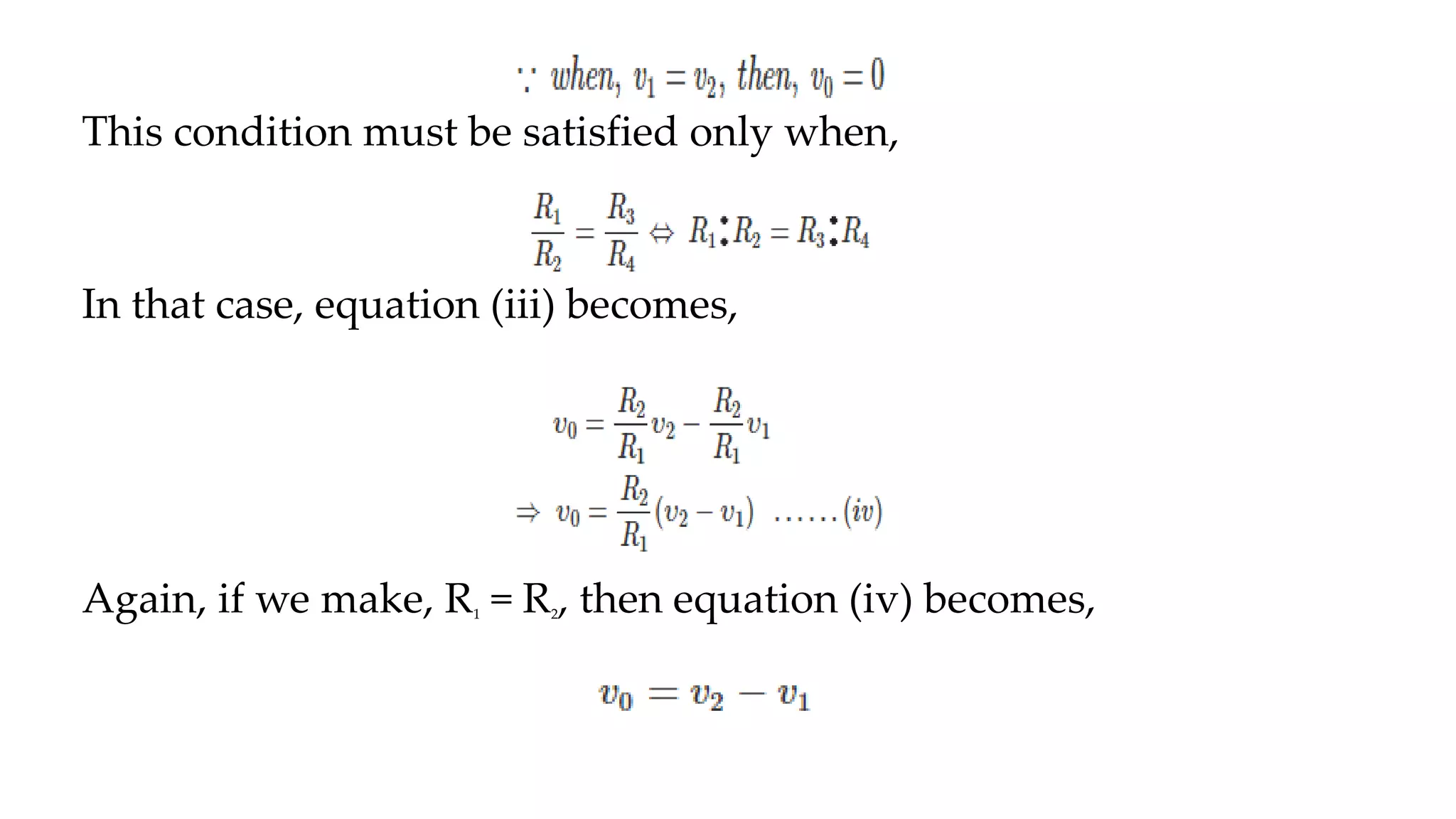 Difference amplifier and subtractor | PPTX