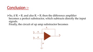 Difference amplifier and subtractor | PPTX