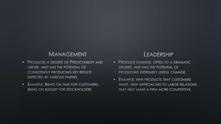 Difference Between Leadership and Management | PPTX