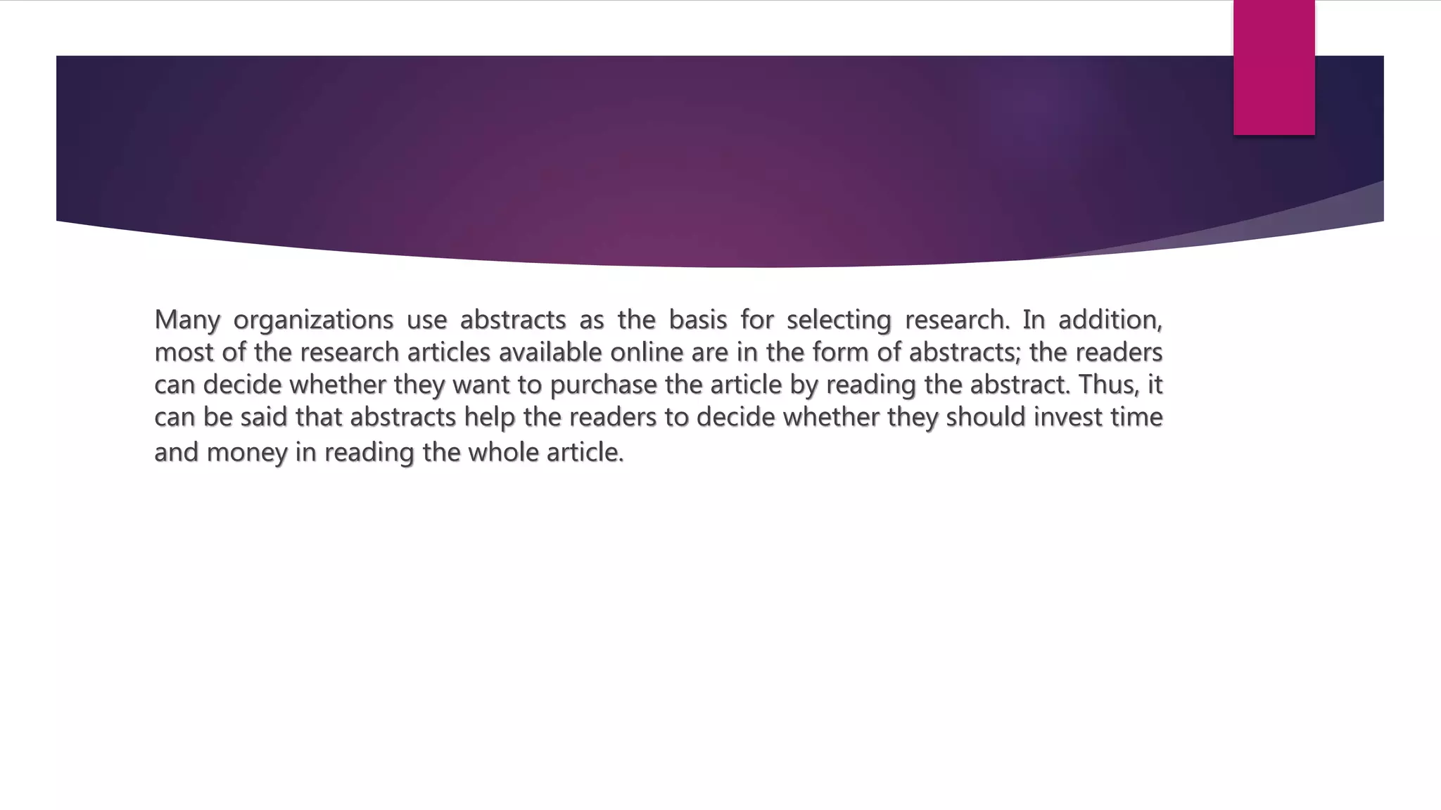 Difference between abstract and summary | PPTX