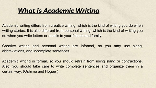 Difference between Academic and Non Academic Writing.pptx | Publishing ...