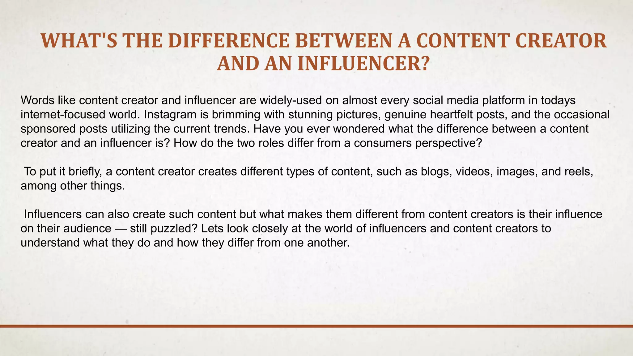 Whats The Difference Between A Content Creator And An Influencer ...