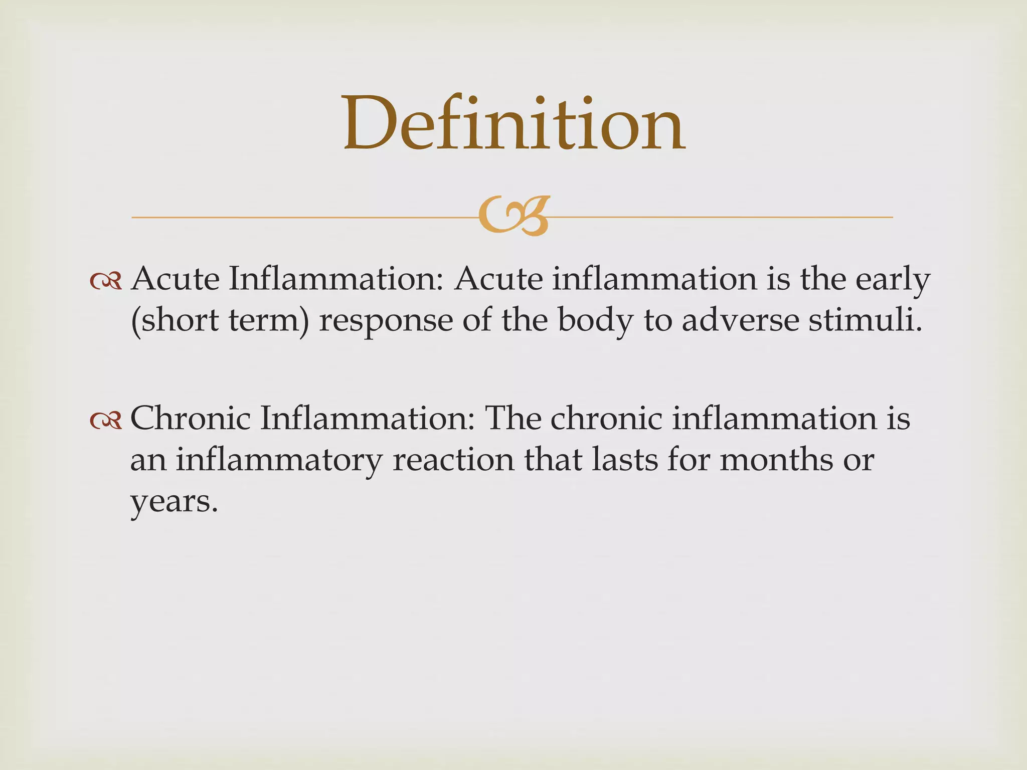 Difference between acute and chronic inflammation | PPTX