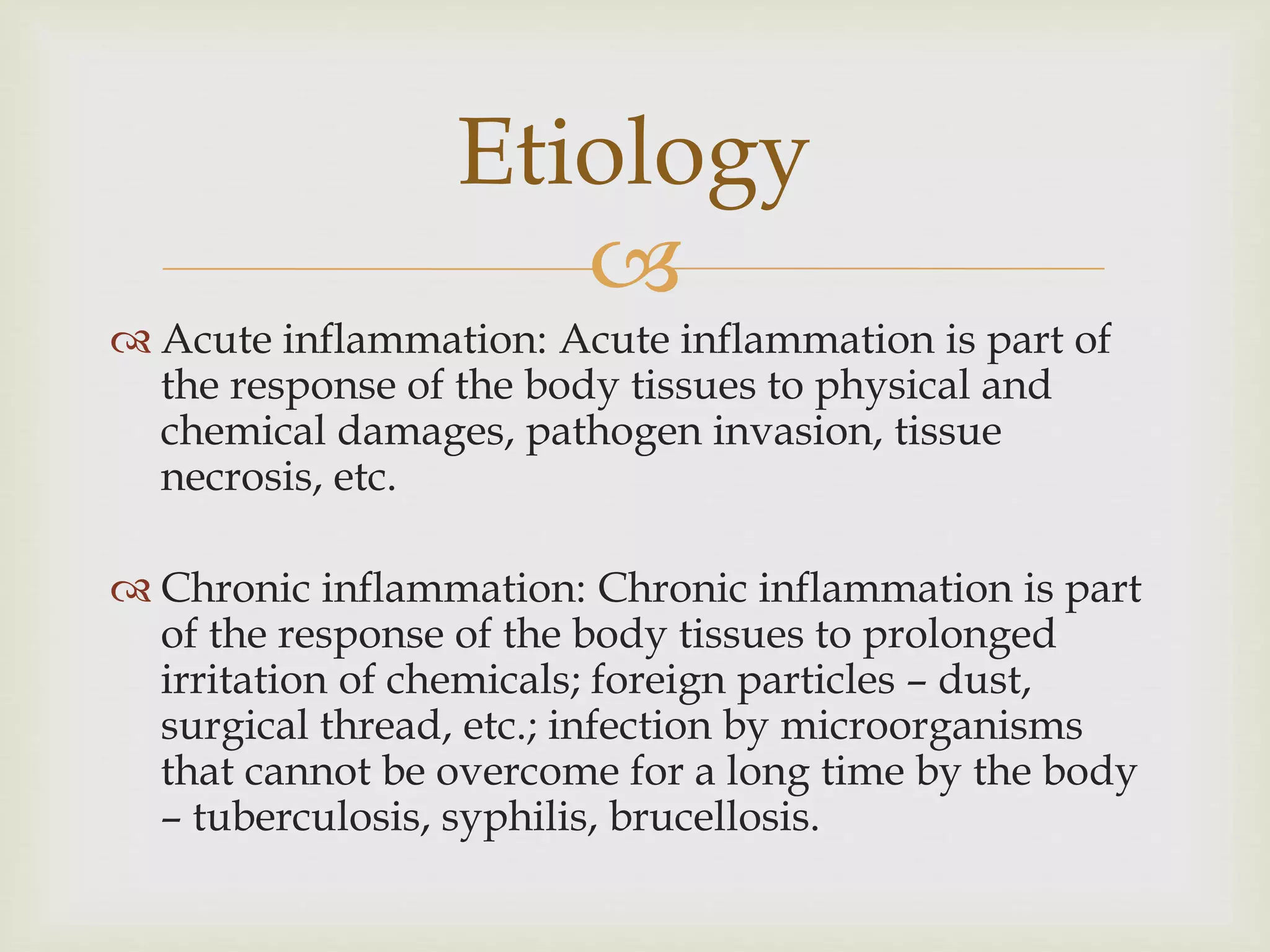 Difference between acute and chronic inflammation | PPTX
