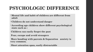 Various differences between an adult and a child | PPTX
