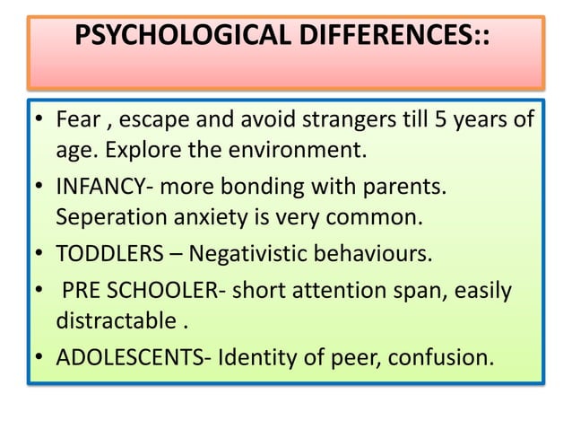 Difference between adult and children | PPTX