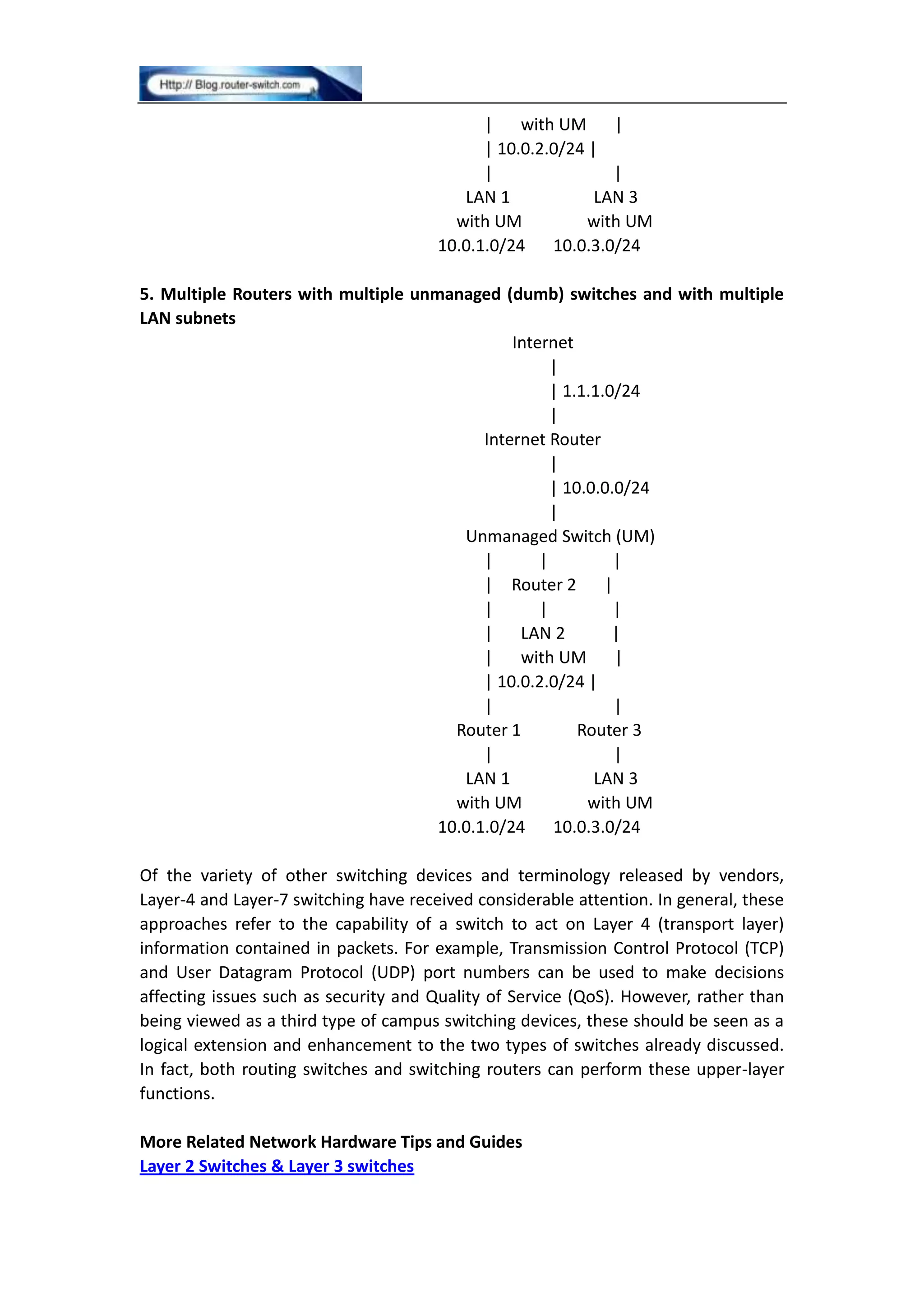 Difference between a layer 3 switch and a router | PDF