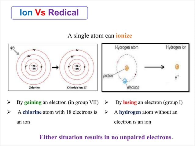 Difference Between An Ion And A Radical