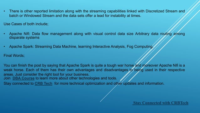 Difference Between Apache Spark And Apache Nifi Ppt