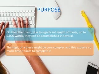 Difference between a research paper and a thesis | PPT