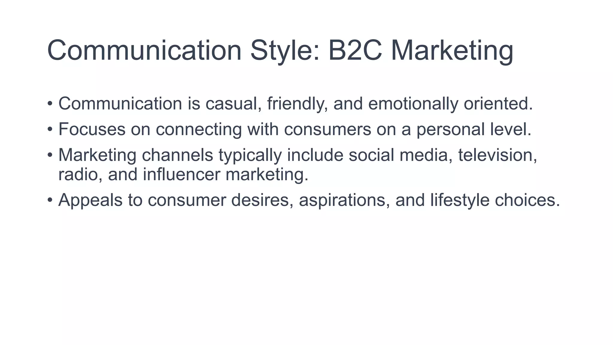 Key Differences Between the B2B and B2C Marketing | PPTX