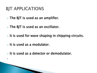 Difference between bjt and fet | PPTX