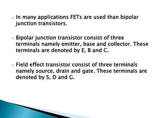 Difference between bjt and fet | PPTX