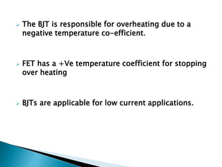 Difference between bjt and fet | PPTX