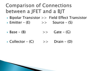 Difference between bjt and fet | PPTX