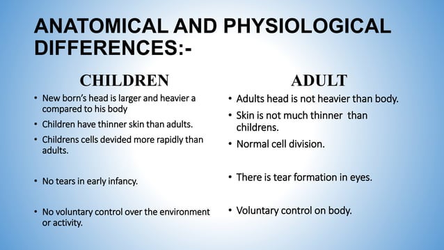 Difference between children and adult | PPTX