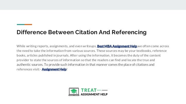 Difference between citation and referencing