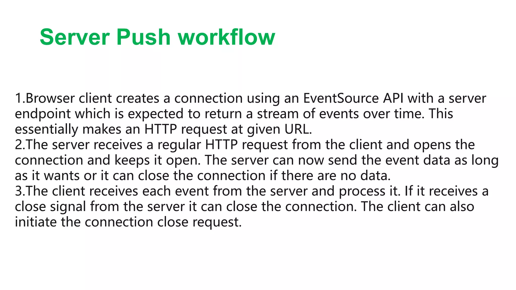 Difference between Client Polling vs Server Push vs Websocket vs Long Polling | PPT