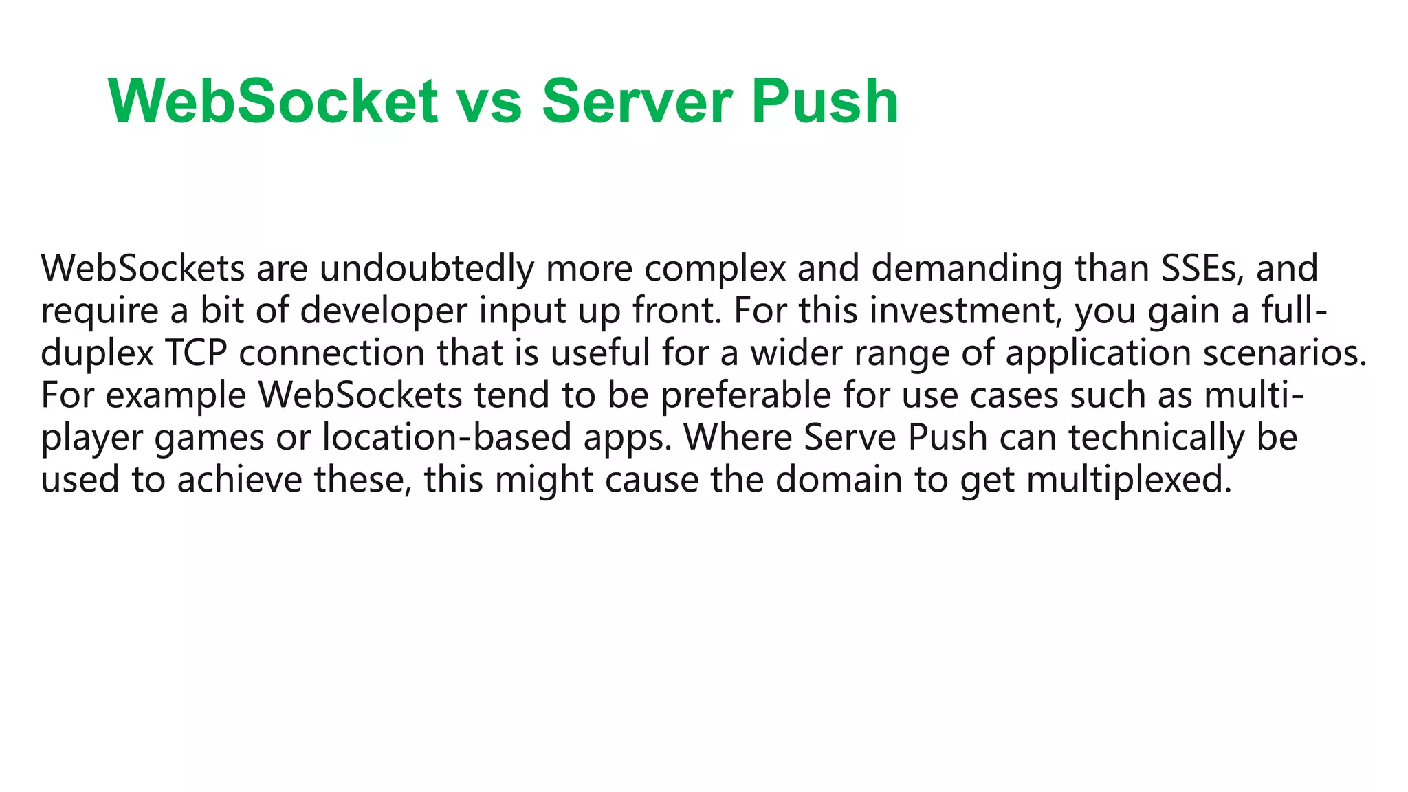 Difference Between Client Polling Vs Server Push Vs Websocket Vs Long Polling Ppt
