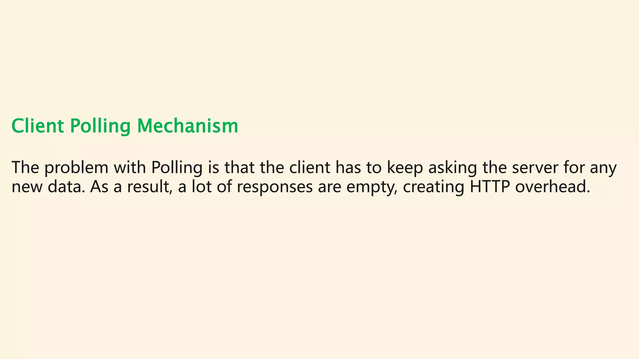 Difference between Client Polling vs Server Push vs Websocket vs Long ...
