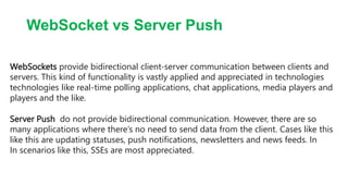 Difference between Client Polling vs Server Push vs Websocket vs Long Polling | PPTX