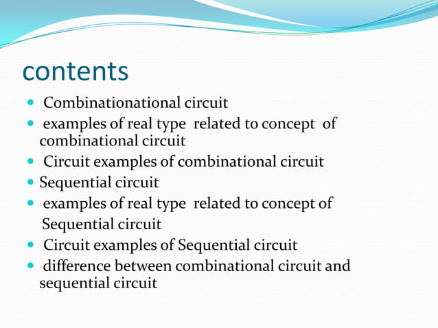 Difference between combinational and | PPT