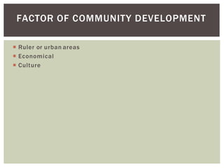 Difference between community development and social change | PPTX