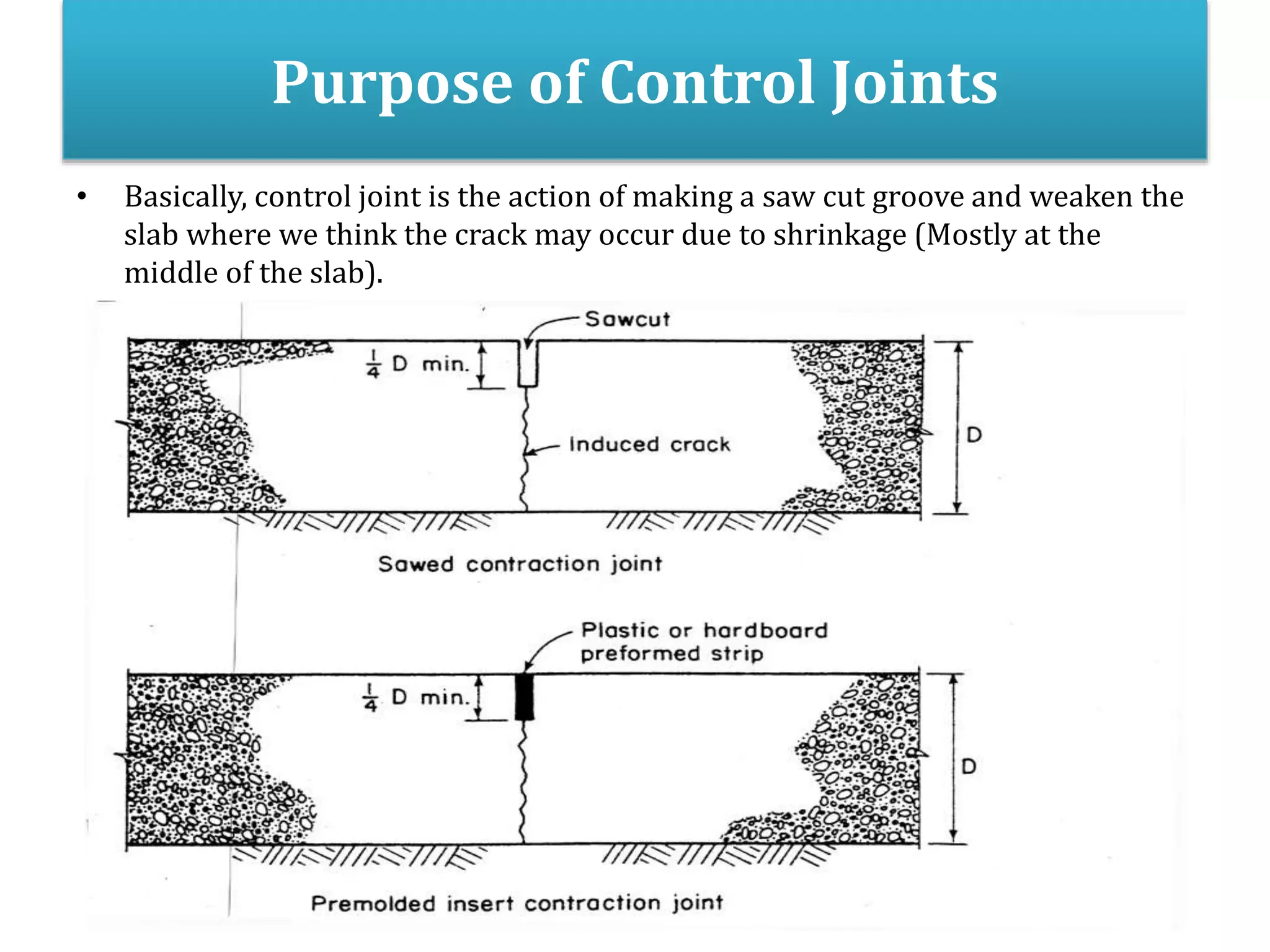 Difference between control, construction, and expansion joints | PPTX