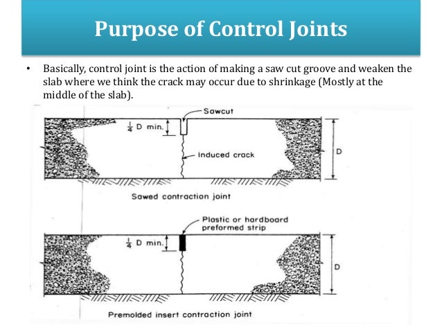 Difference between control, construction, and expansion joints