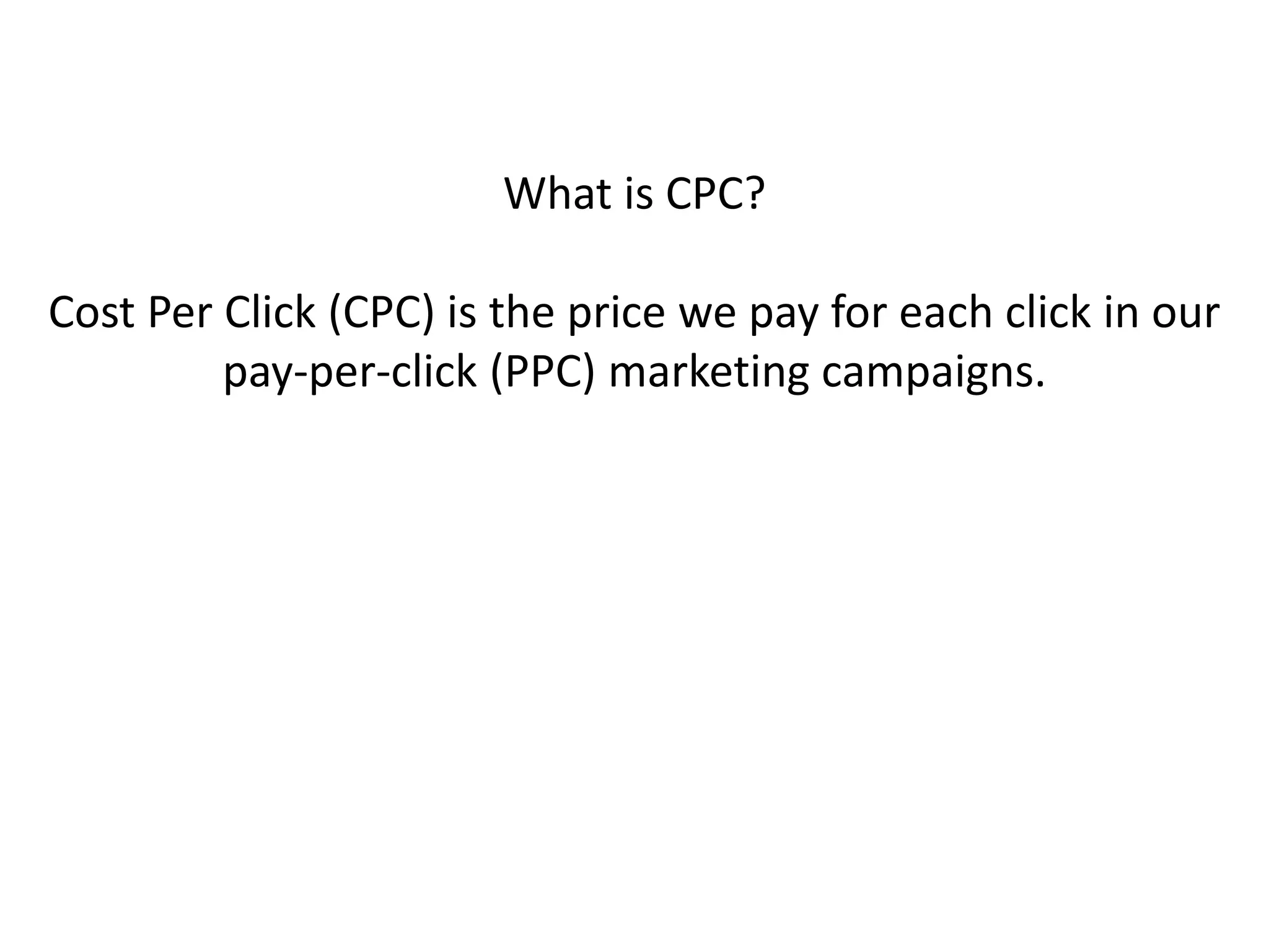 Difference between cpc and cpm | PPT