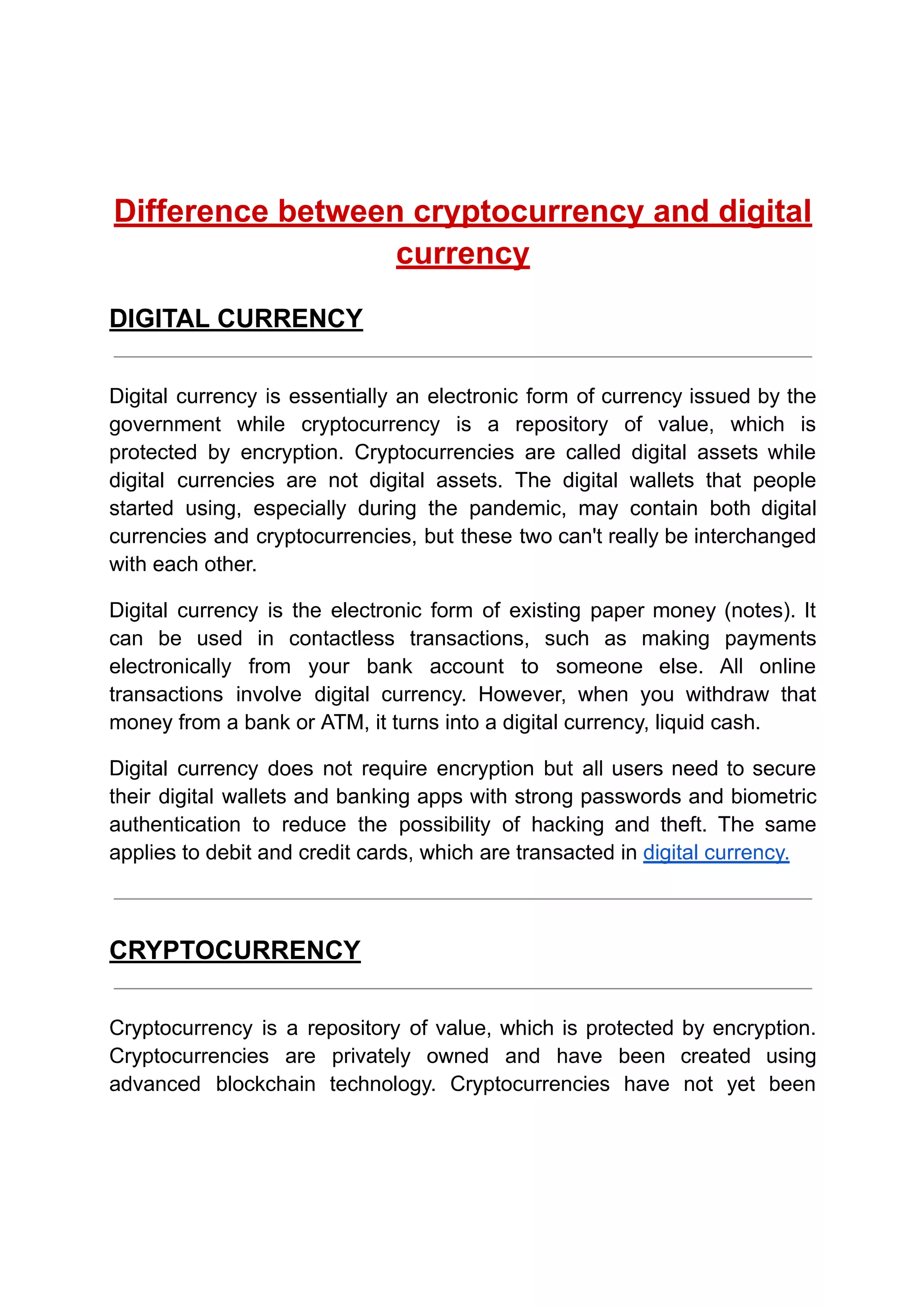 Difference between cryptocurrency and digital currency.pdf