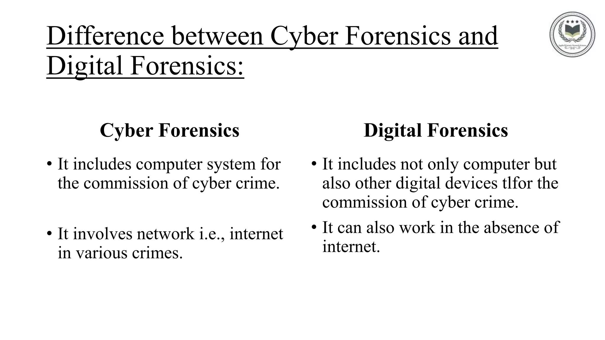 Difference between Cyber and digital Forensic.pptx