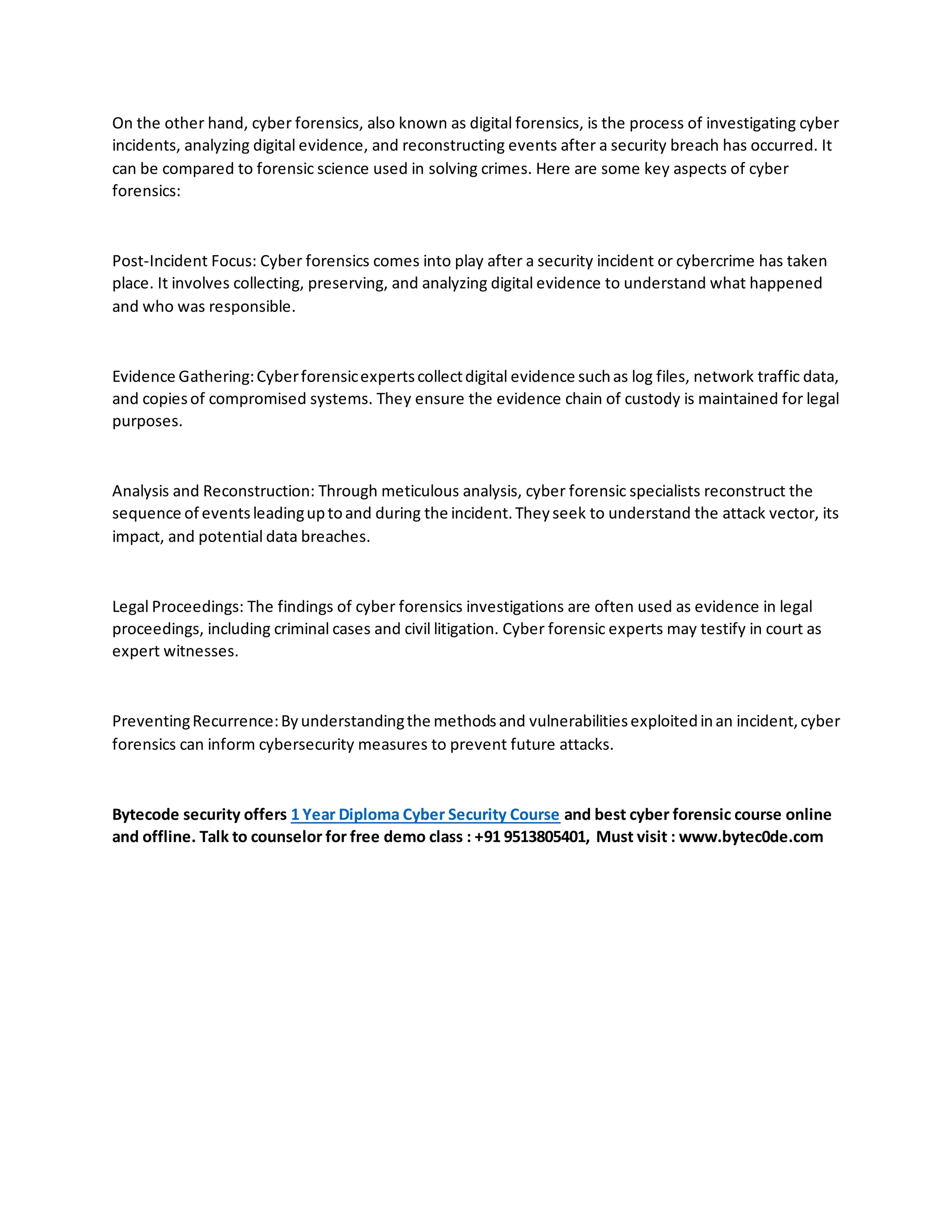 Difference Between Cyber Forensics and Cyber Security .pdf