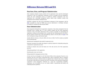 Difference between dba and da | PPT